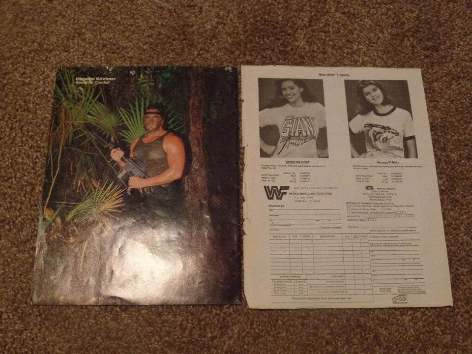 wwf PROGRAM VOLUME 129 W/LINEUP SHEET & CATALOG wrestling MAGAZINE | eBay