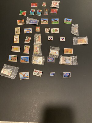 Collectible Enamel pins Lot: 41 USPS US Postal postage stamps | eBay