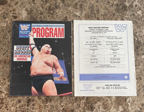 WWF Program 171 Wrestling WCW NWA WWE Hogan 10-01-1989 Macho Andre ...