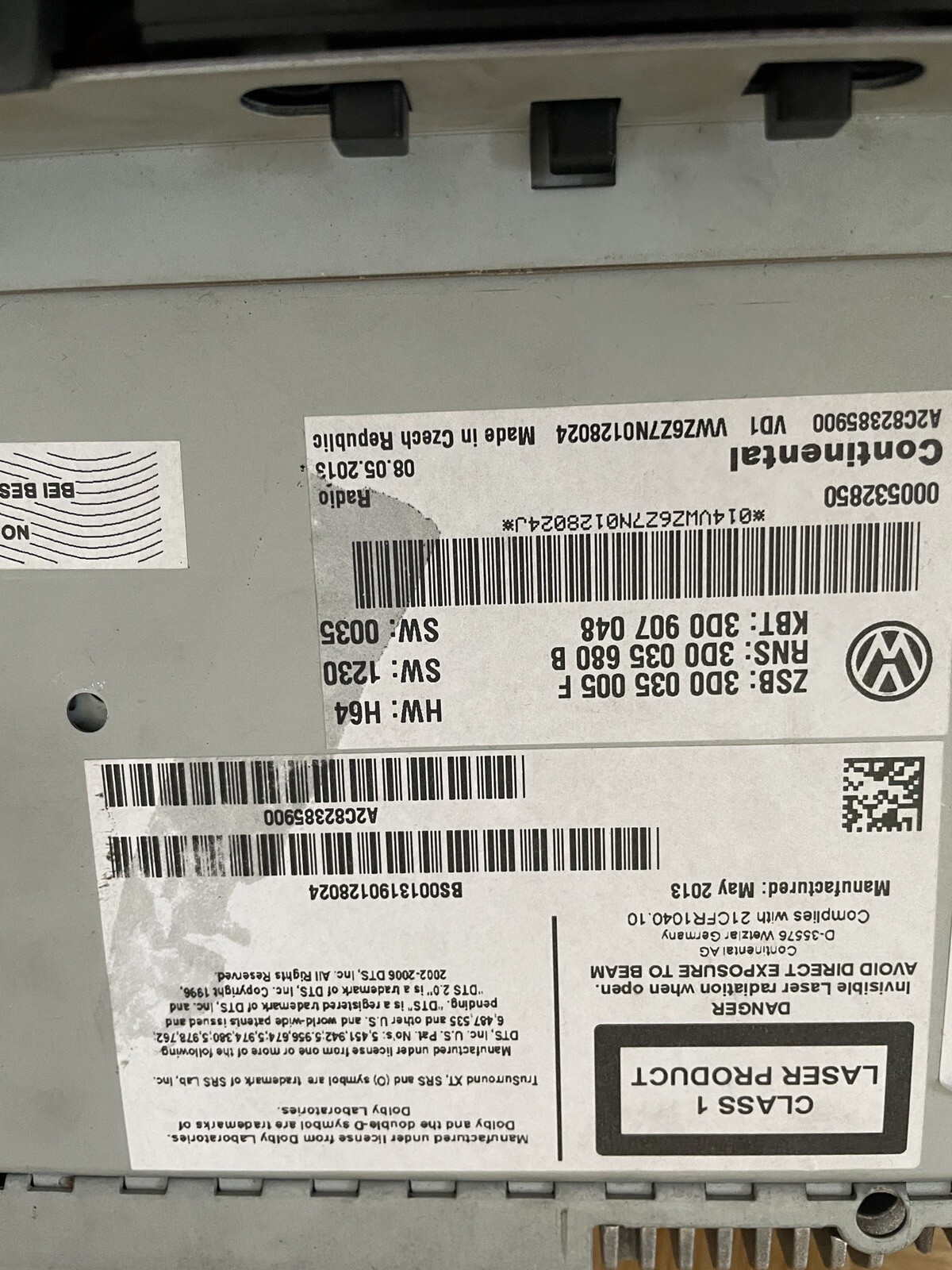 VW Phaeton Navigation RNS810 LED Navi Autoradio RNS 810 mit Code Neuste ...