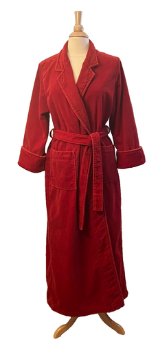 Red thick cotton Spa full-length bath robe by Cypress L His/Hers ...