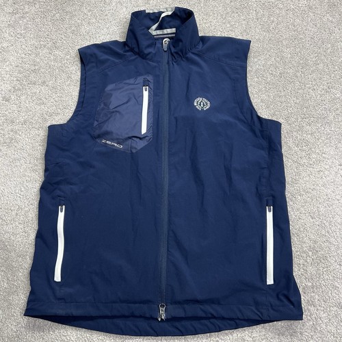 Zero Restriction Vest Mens Med Blue Golf Stretch Lightweight Memorial ...