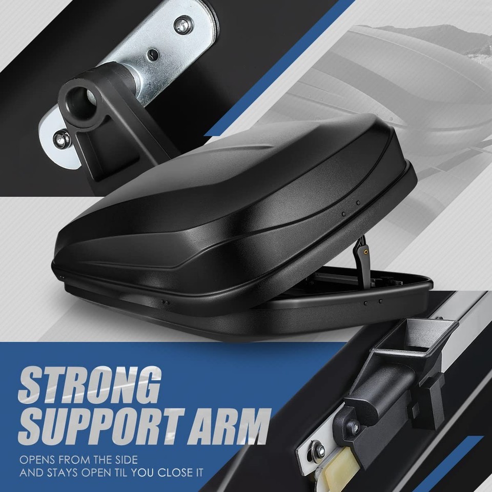 Hard Shell Roof Top Mount Car Storage Travel Luggage Box Cargo Carrier ...