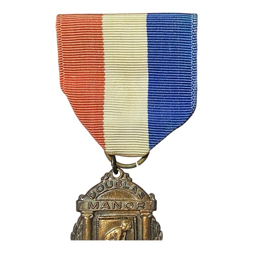 1958 Douglas Manor Race Ribbon Medal Award 100 Yard July 4th Brooch Pin ...