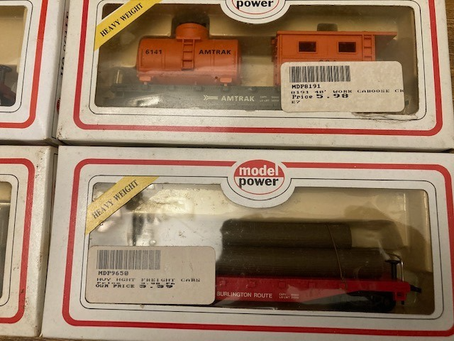 MODEL POWER DIE CAST HO SCALE #8220,8210,8200,8181 Caboose,flat car ...