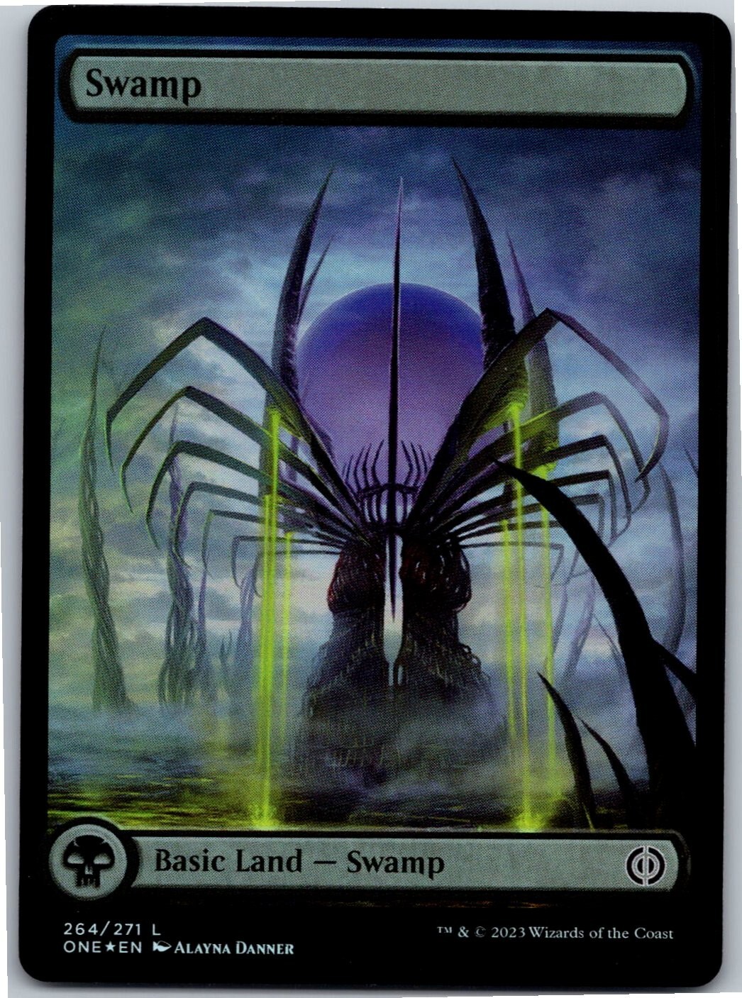 Magic the Gathering Swamp #264 Full Art Phyrexia: All Will Be One Foil ...
