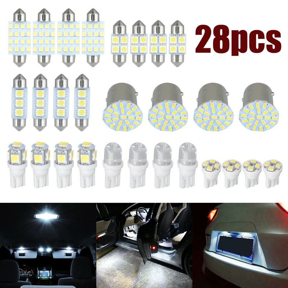 Car Interior LED Light Bulbs Kit For Dome License Plate Lamp White ...