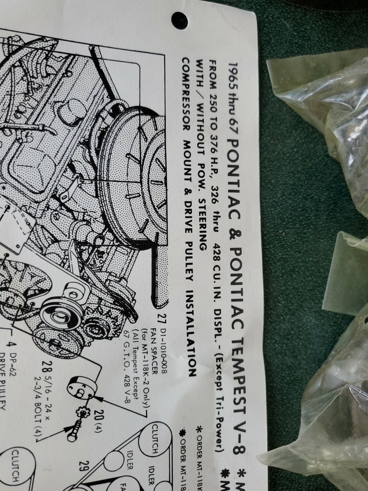 1965 1966 1967 PONTIAC TEMPEST AC KIT RAT ROD LEADSLEAD LOW RIDER 326 ...