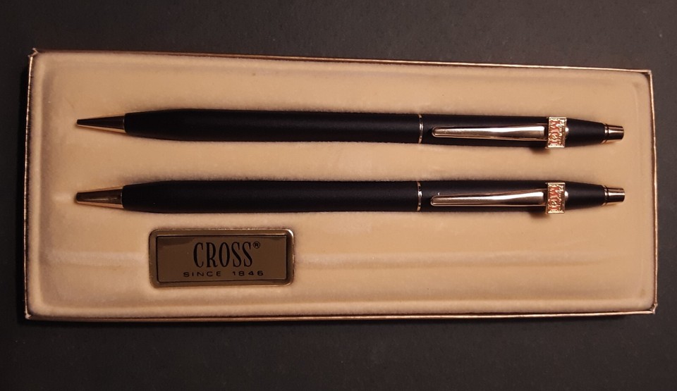 Cross 2501 Black Pen & Pencil set - New | eBay