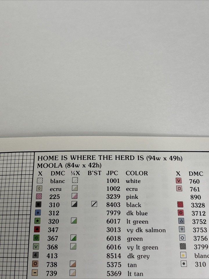 Leisure Arts Home Is Where The Herd Is Leaflet 2236 Cows Cross Stitch ...