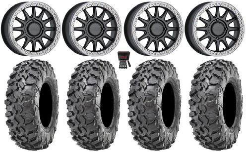 Raceline Alpha Bdlk 17" Wheels Gm +40mm 37" Carnivore Tires Textron ...
