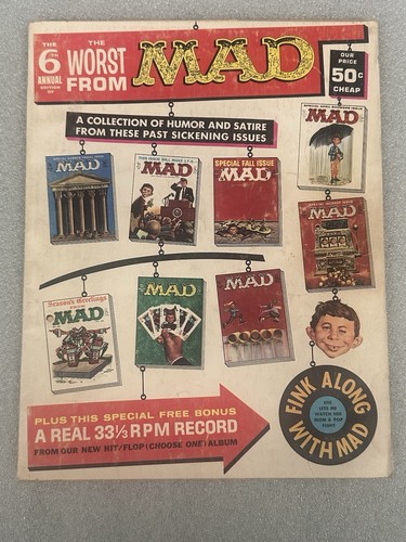 Mad Magazine Worst From 6th Annual Edition Vintage 1963 Missing Record ...