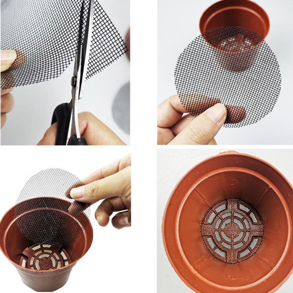 Reusable Mesh Pad Pad Flower Pot Hole Outdoor Pots Round Bottom 45x1 ...