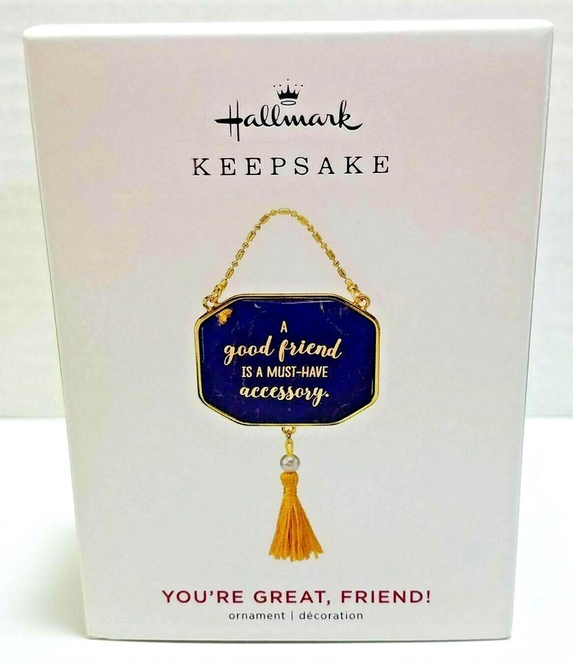 Hallmark 2019 You're Great Friend Tassel NIB Keepsake Xmas Ornament | eBay