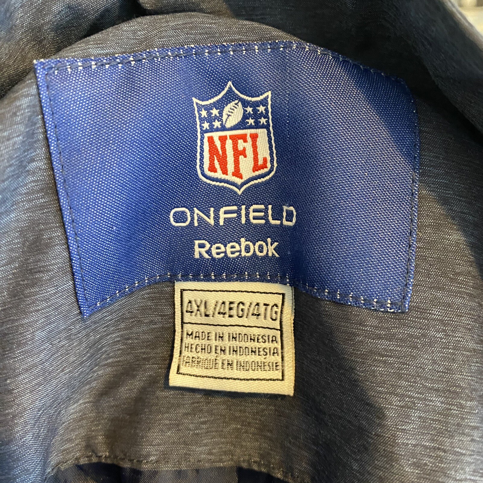 Dallas Cowboys NFL OnField Reebok Sz 4XL Navy Blue Full Zip Jacket ...