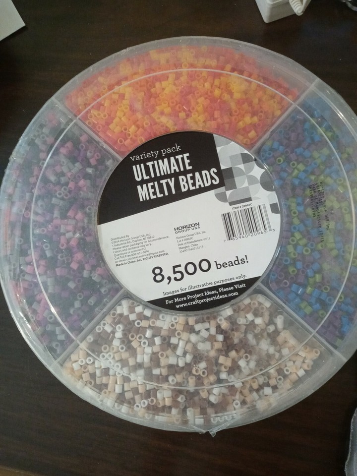 Melty beads fuse beads Perler beads mixed color DIY kids craft kit peg ...