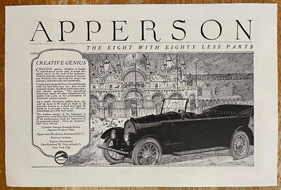 1920 Apperson Brothers Automobile Co. Ephemera Vintage Print Ad Full ...