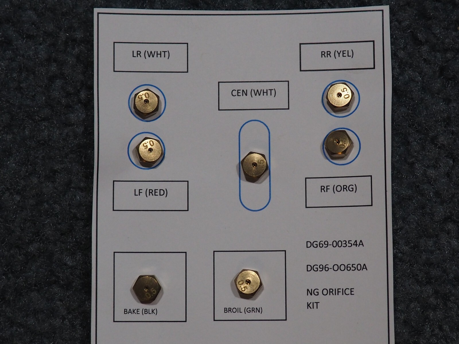 New Samsung Oven Range Propane to Natural Gas Conversion Kit DG96 ...