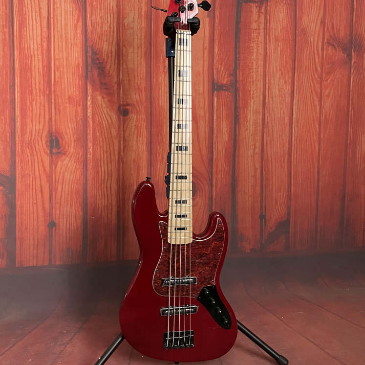 Custom 5-strings Electric Bass Guitar Red Maple Fretboard JB Bass Free ...