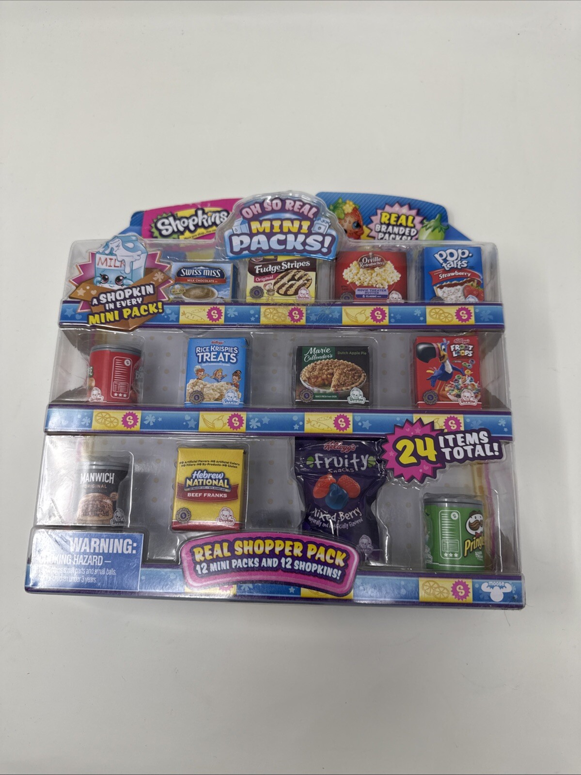 Shopkins Oh So Real 12 Miniature Mini Food Shopper Pack Set SEALED NEW