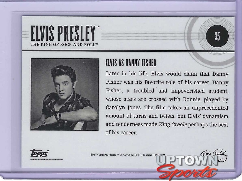 2022 Topps Elvis Presley The King of Rock & Roll - #35 Elvis as Danny ...