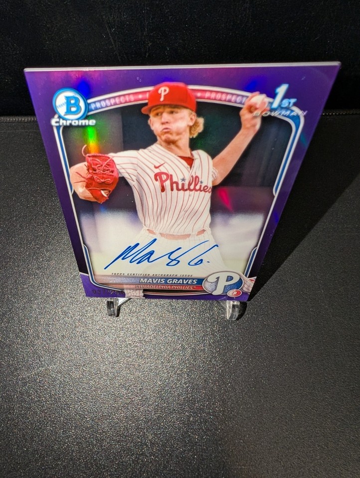 2025 Bowman Chrome Mavis Graves 1st Prospect Auto Purple Refractor /250 ...