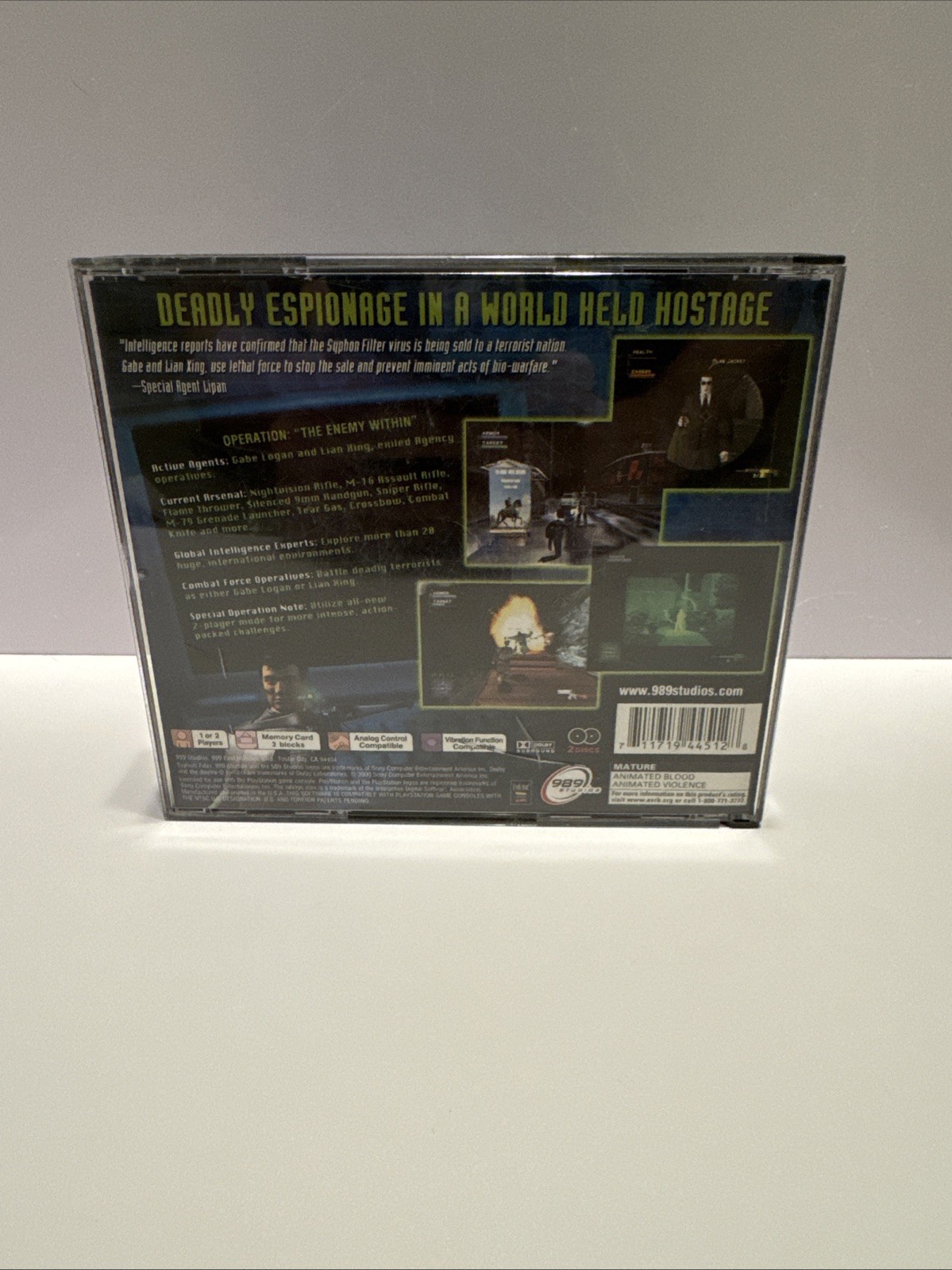 Syphon Filter 2 PS1 (Sony PlayStation 1, 2000) CIB Tested & Working ...