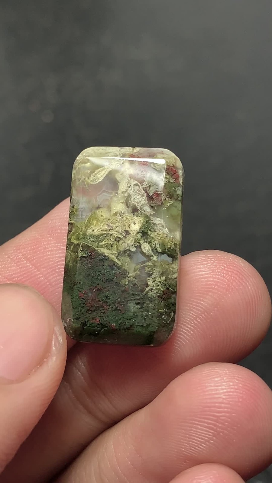 Scenic Moss Agate Cabochon 23x13x4.5mm - 15 cts | eBay