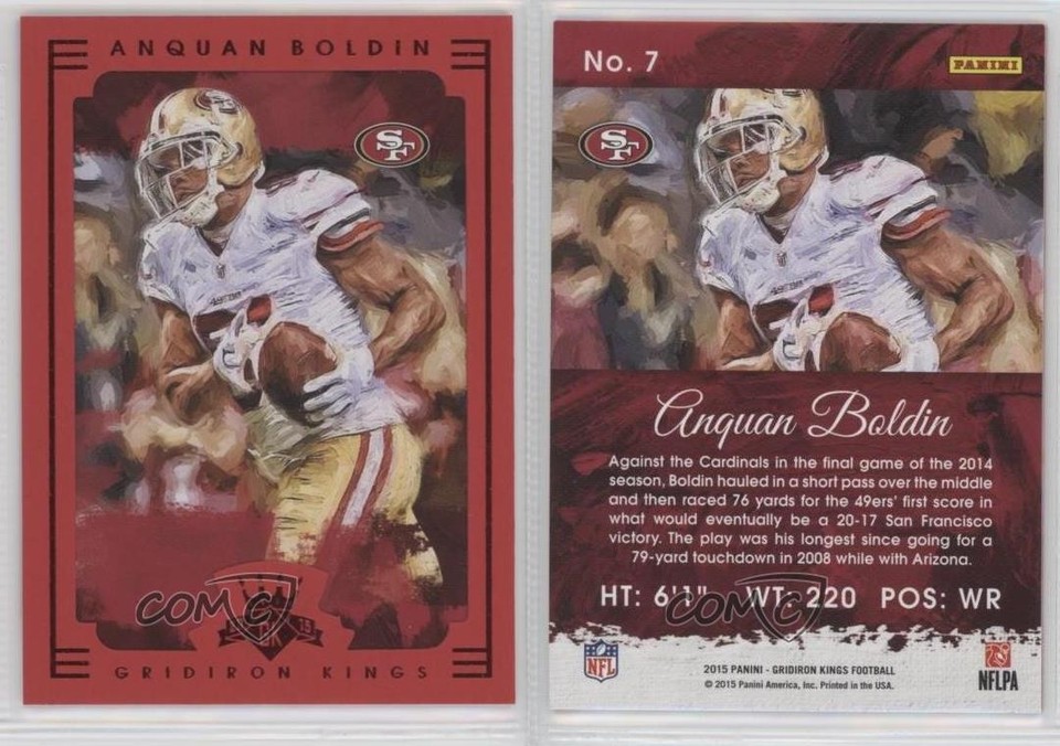 2015 Panini Gridiron Kings Red Frame Anquan Boldin #7 0c6 | eBay