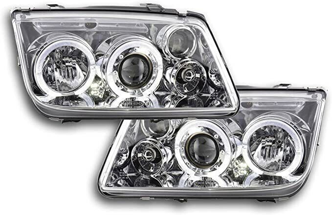 VW BORA CLEAR HALOGEN ANGEL EYE HEADLIGHTS HEADLAMPS 10/1998-7/2005 ...
