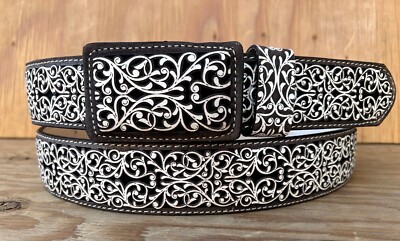 CINTO VAQUERO, CINTO CHARRO LASER, MEN'S GENUINE LEATHER AUTHENTIC ...