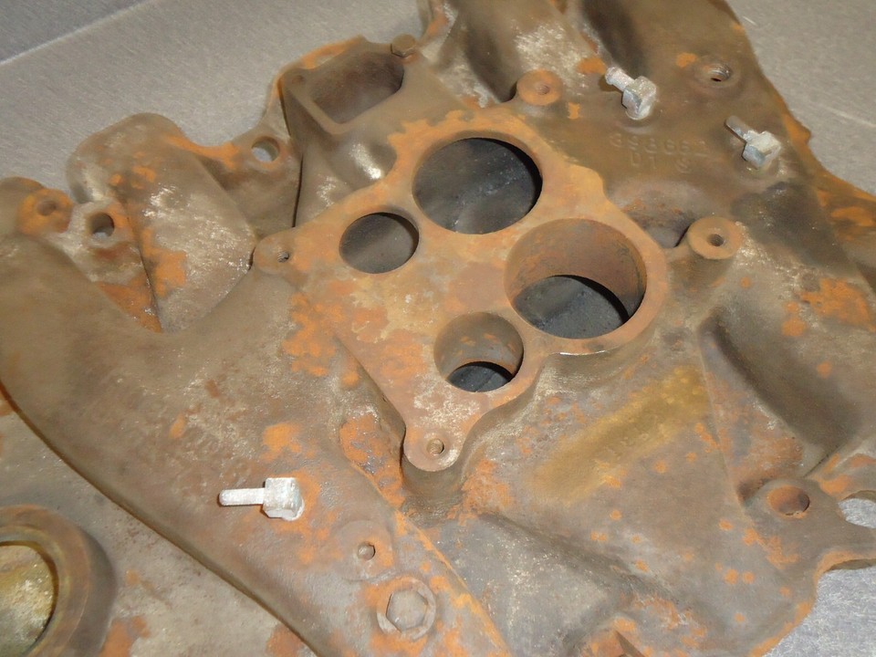 OEM GM 4-Barrel Intake Manifold 398662 1968 1969 Oldsmobile Olds 400 ...