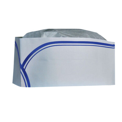 CELLUCAP RC100 White/Blue Stripe Low Profile Overseas Cap 10/100 cs | eBay