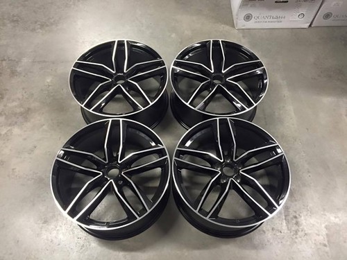 20" Audi RS6 Style Alloy Wheels Gloss Black Machined Audi A4 A5 A6 A7 ...