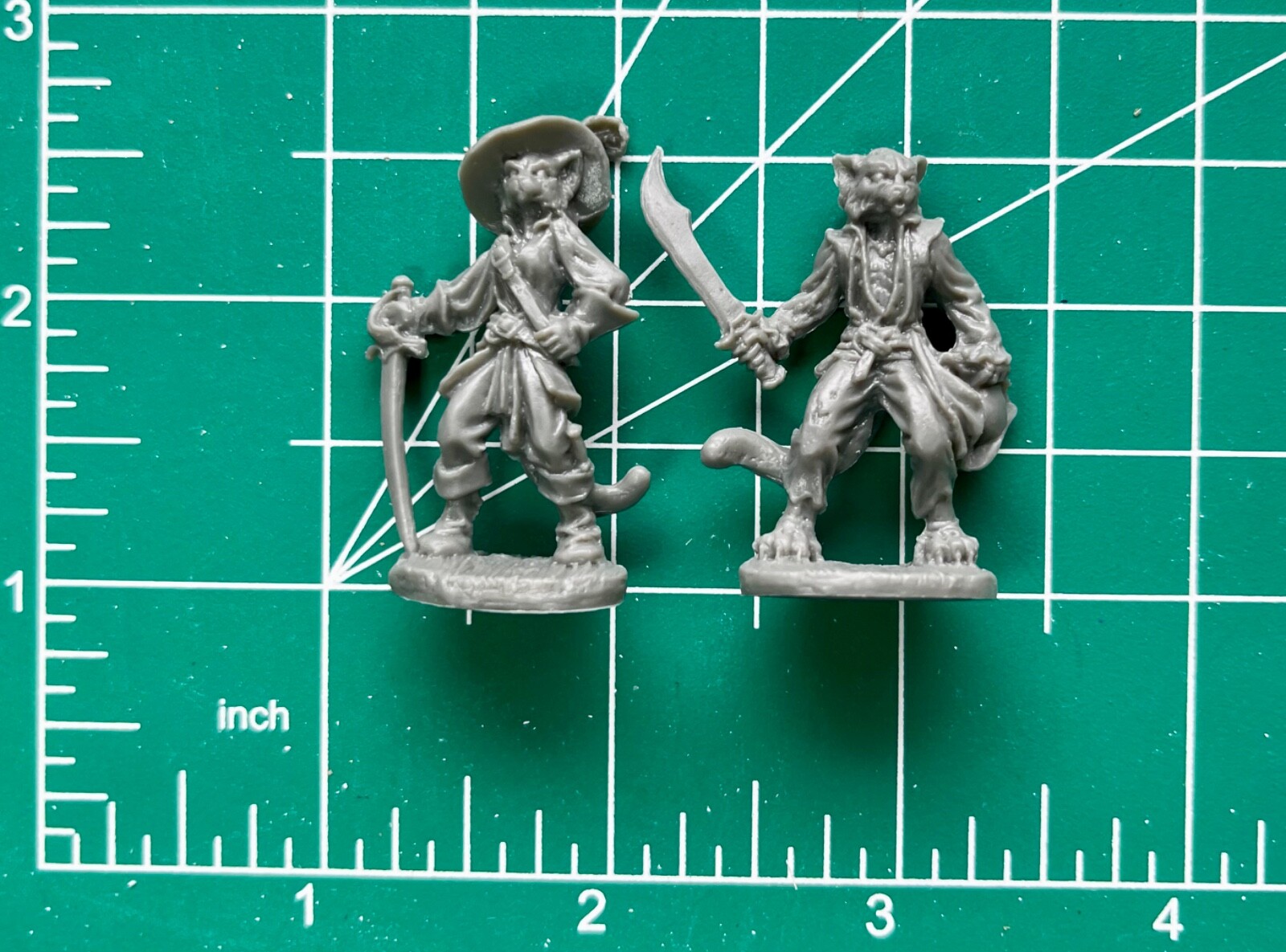 Brinewind Catfolk Reaper Bones 5 Kickstarter , Cat Pirate, Lot of 2 ...