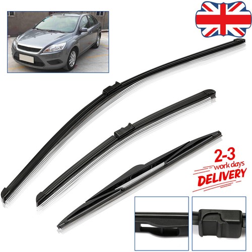 For Ford Focus 2 Hatchback 04-11 Front Rear Windscreen Wiper Blades Set ...