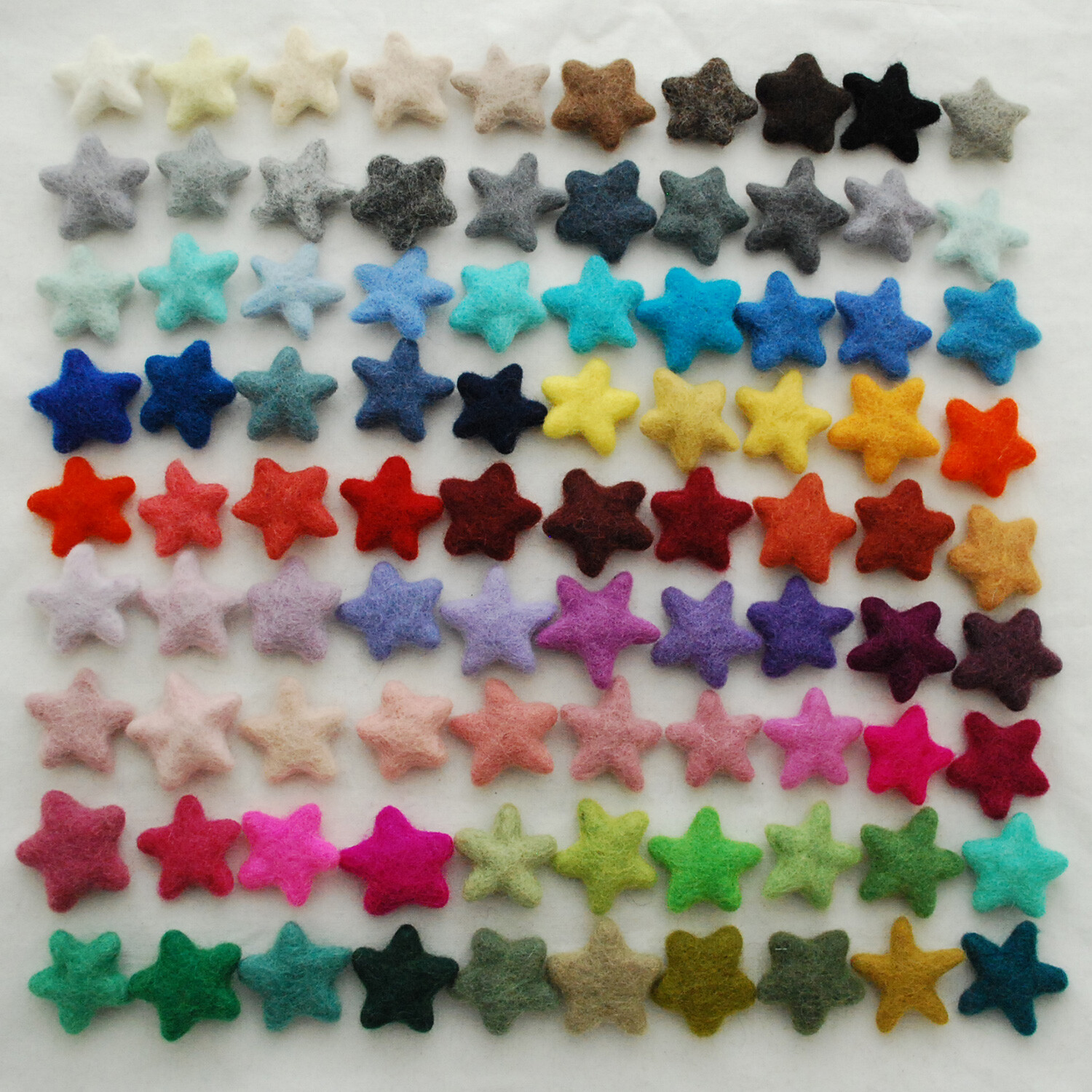 100% Wool Felt Stars - Handmade - Felted Stars - Assorted Colours | eBay