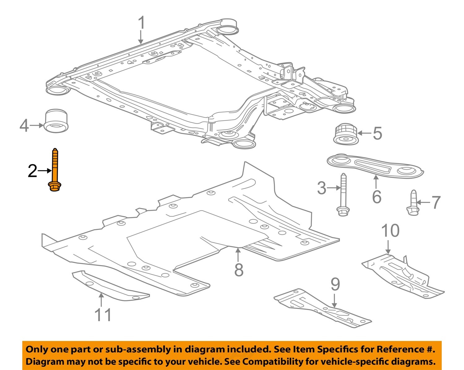 GM OEM Front Suspension-Engine Cradle Front Bolt 11570926 | eBay