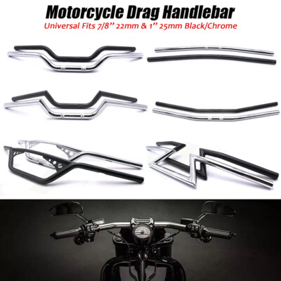 1" 7/8'' Motorcycle Drag Z-Bar Pullback Handlebar For Suzuki Honda ...