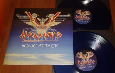 HAWKWIND SONIC ATTACK 2x LP *RARE* CLEAR BLUE VINYL 180g BOB PRESS UK ...
