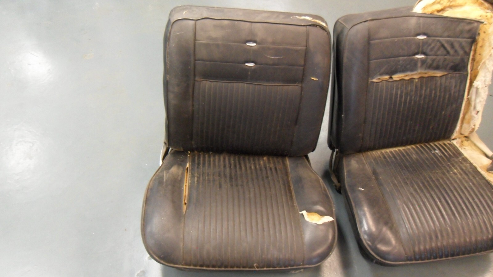 1965 1966 65 66 Chevy Corvair Bucket Seat Pair Hot Rod Swap OEM Black ...