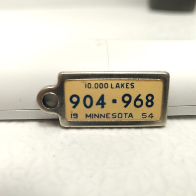 RARE VTG Disabled Veterans Mini License Plate Key Chain Ring Tag ...