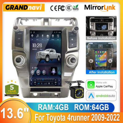 13.6" For Toyota 4runner 2009-2022 Android Car stereo radio Carplay ...