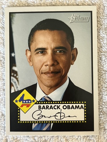Barack Obama 2009 Topps Heritage American Heroes Democrat 2024 Election ...