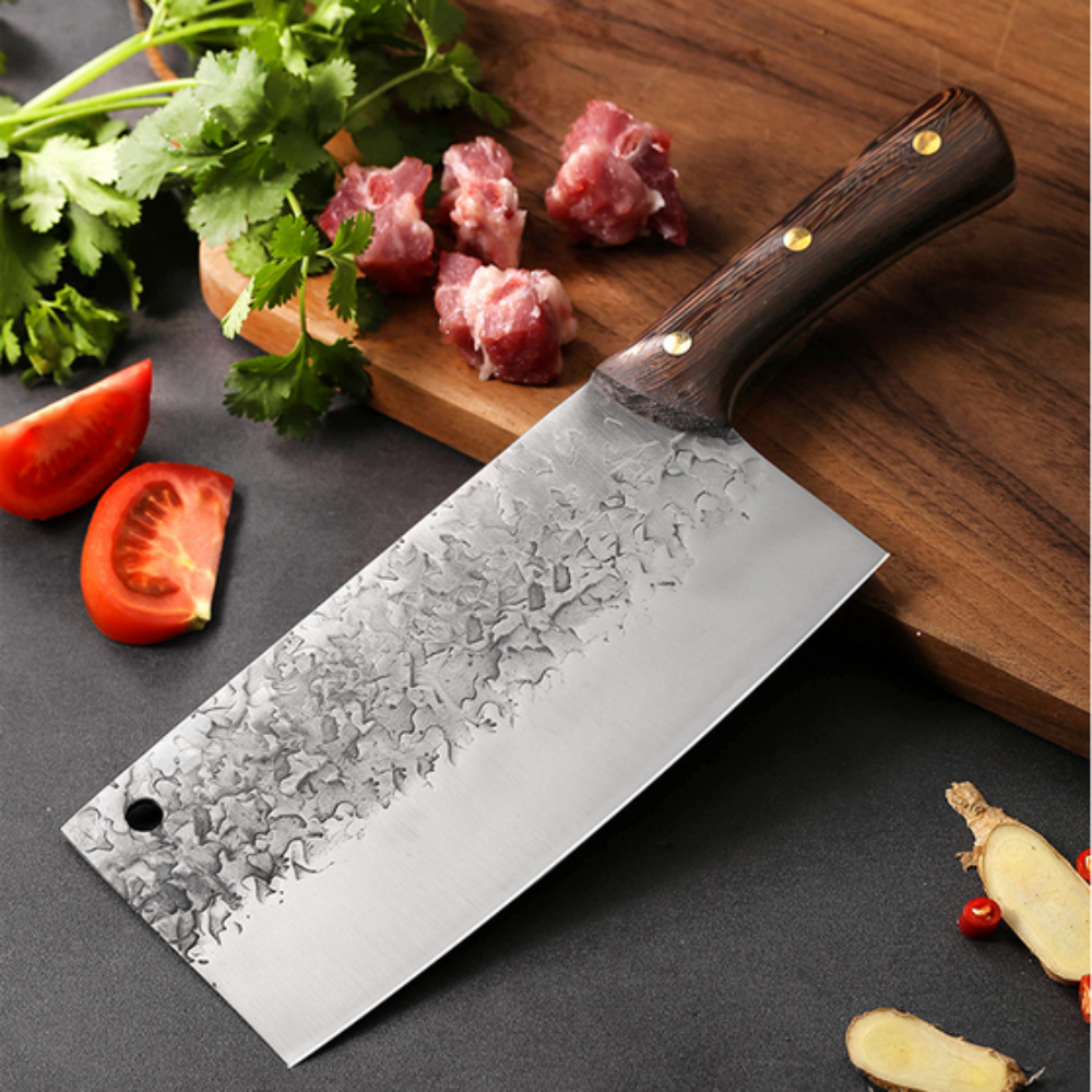 8" Hand Forged Kitchen Chef Knife Heavy Duty Butcher Chopping Cleaver ...