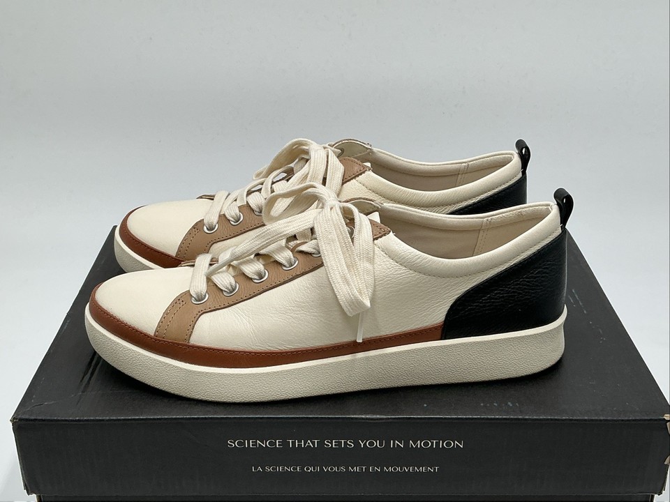 Vionic Winny H7773LH104 Sneakers Women's US 9 Ivory Black Leather Shoes ...