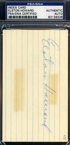Elston Howard Psa/dna Signed 3x5 Index Autograph Authentic | eBay