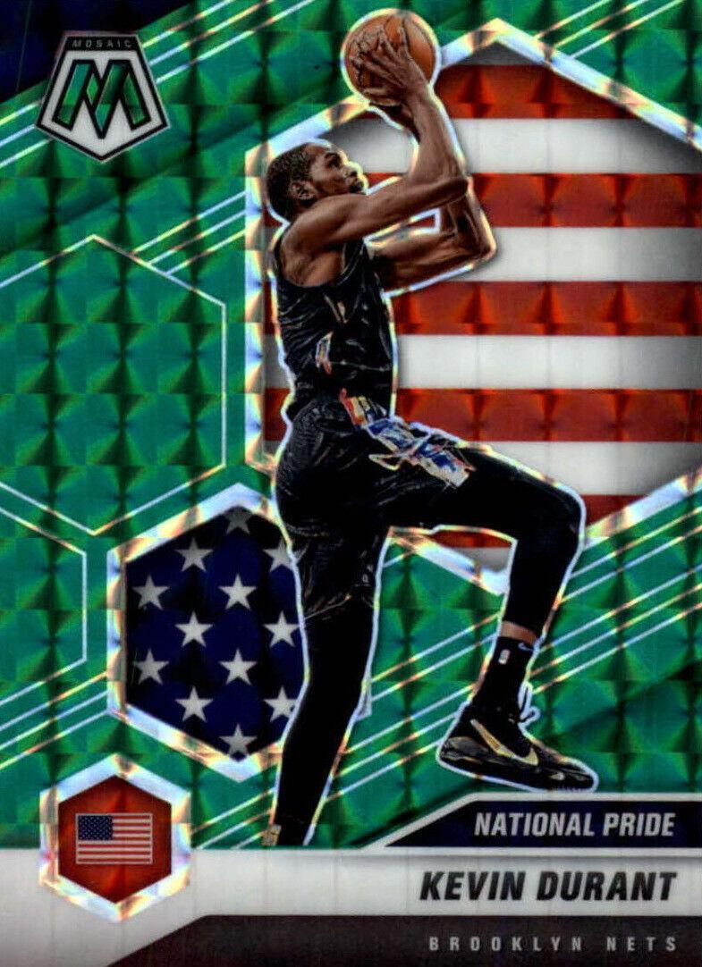 2020-21 Panini Mosaic - National Pride Kevin Durant #248 Reactive Green ...
