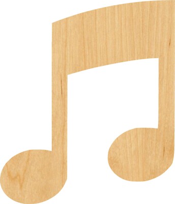 Music Note 1 Laser Cut Out Wood Shape Craft Supply - Woodcraft Cutout ...