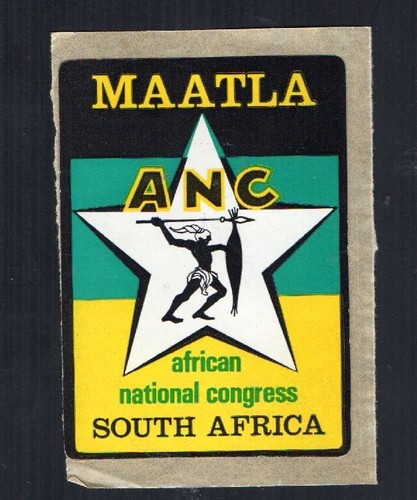 Original 1970's ANC patriotic political Sticker BANNED in S.Africa #304 ...